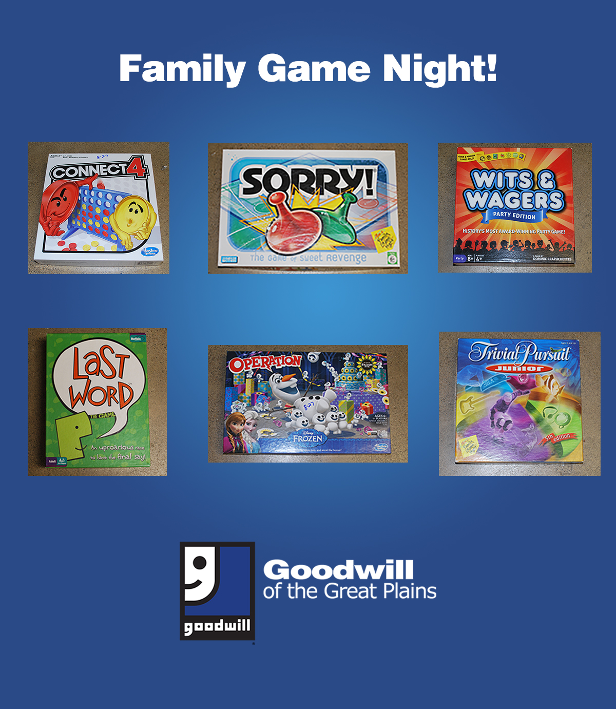 Family Game Night Thrifty Thursday - Goodwill of the Great Plains
