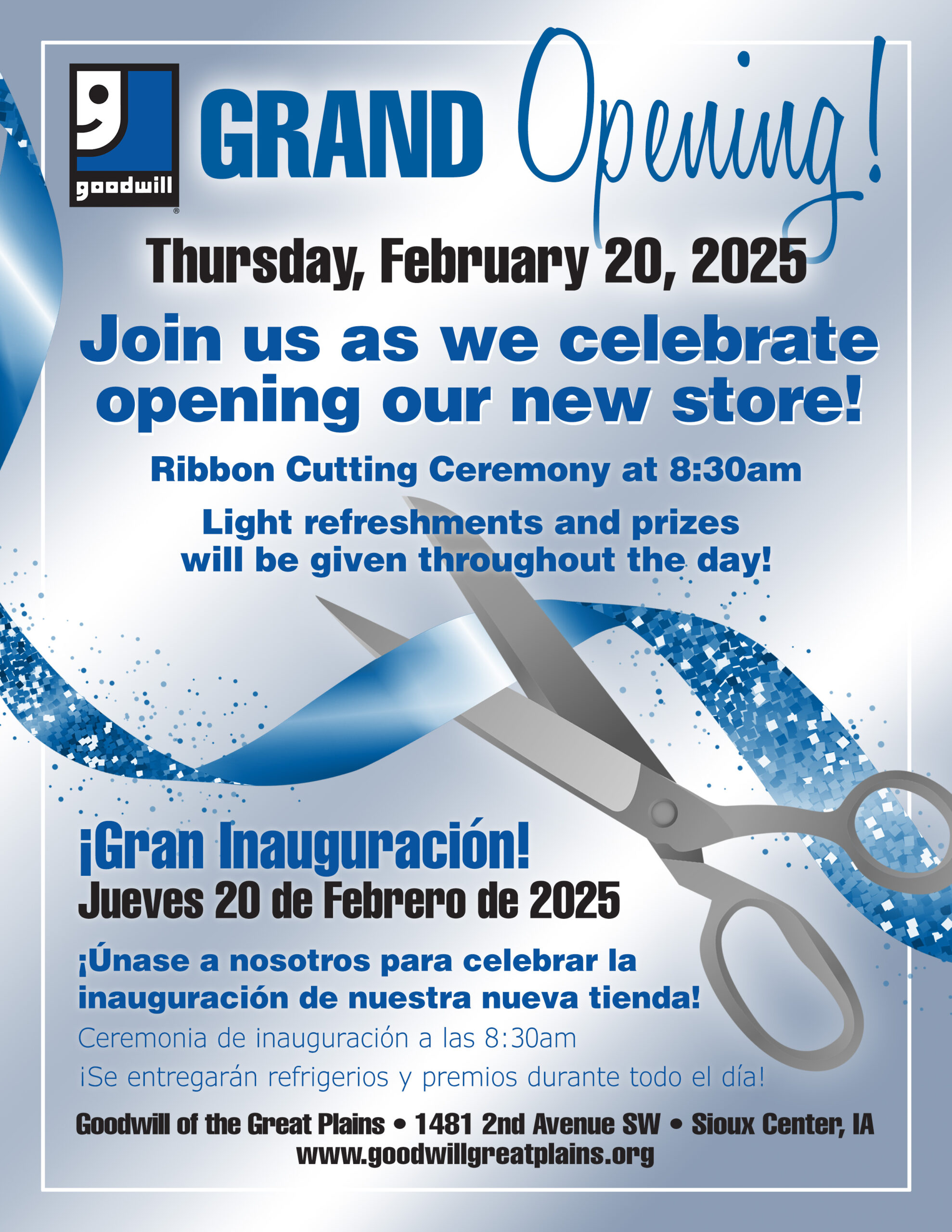 Sioux Center Grand Opening February 20th!